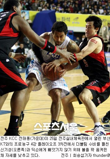 '전태풍 17점' KCC, KT 꺾고 챔프전 '1승 남았다' : 네이트 스포츠