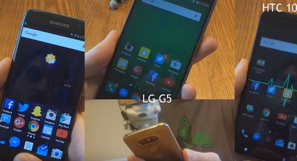[영상] 삼성 갤럭시S7 vs LG G5 vs HTC 10 '지문인식 속도' 승자는? : 네이트 뉴스