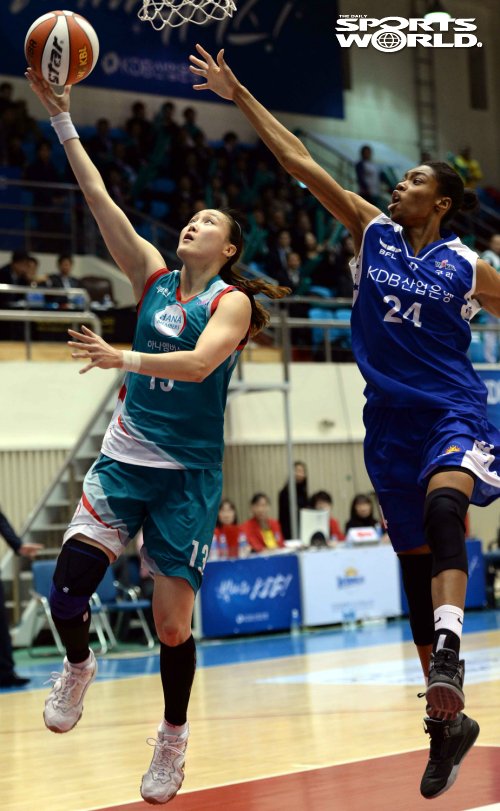 [SW포토] 레이업슛하는 KEB하나은행 김정은 : 네이트 뉴스