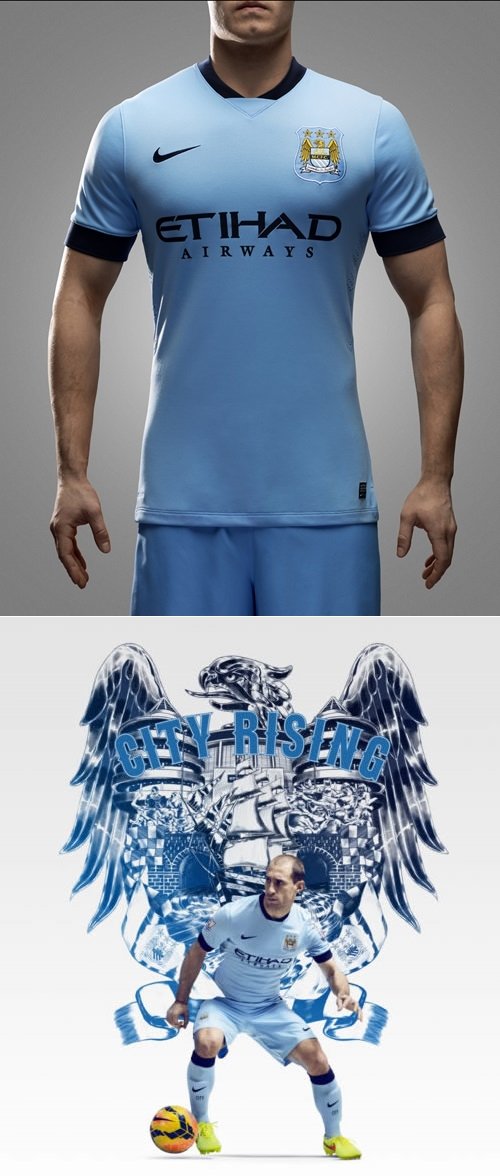 맨시티, '2014~2015 시즌' 홈 유니폼 전격 공개 : 네이트 스포츠
