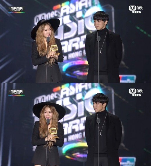 [2014 MAMA] 소유X정기고, '베스트 콜라보레이션' 수상 "씨스타 고마워" : 네이트 연예