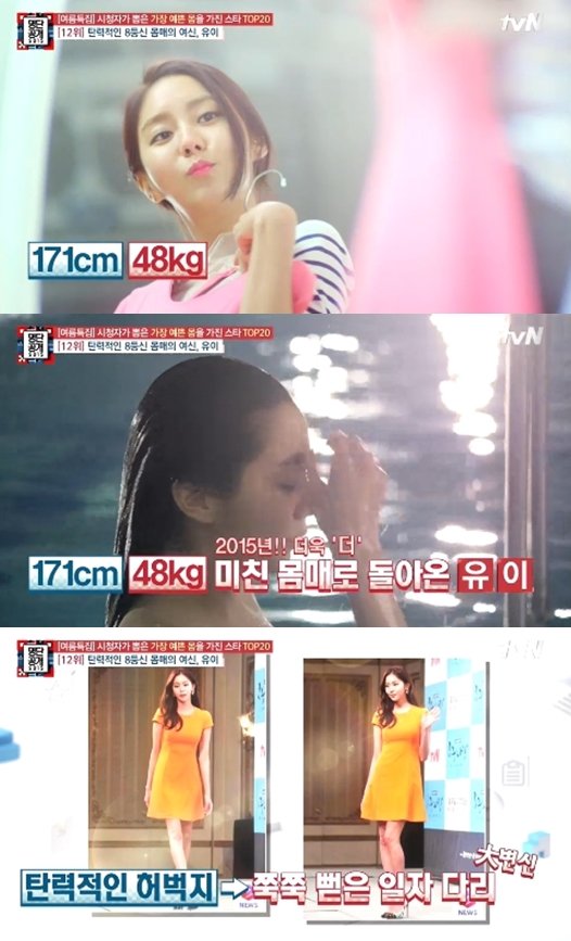 '명단공개' 유이, 완벽 바디라인 '171cm 48kg' : 네이트 연예