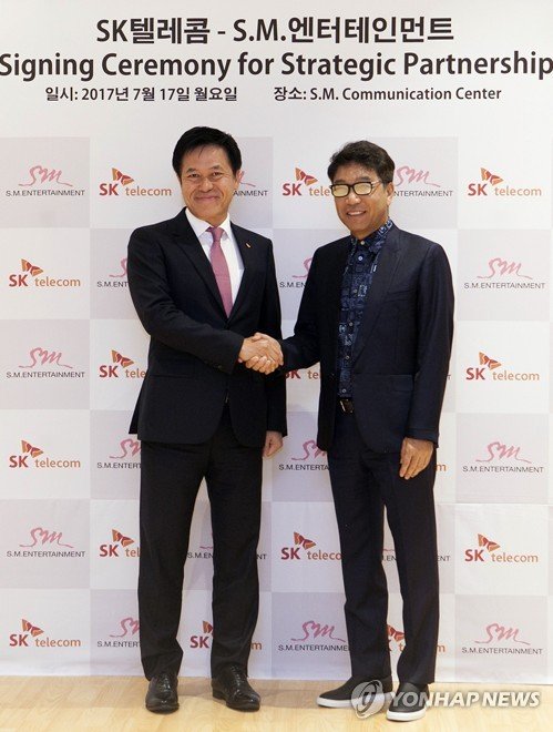 SKT-SM '맞손'…'한류+ICT 결합 콘텐츠'로 해외시장 공략(종합) : 네이트 연예
